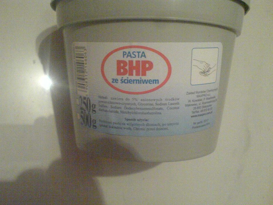 Mydło Pasta BHP ze Ścierniwem do mycia rąk 0,5 kg Producen Maxpro NOWA ...
