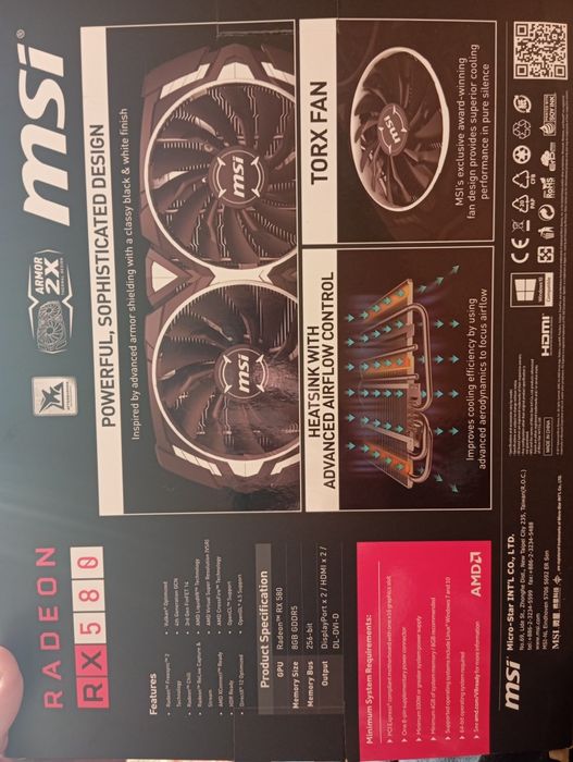 Відеокарта MSI AMD Radeon RX 580 8Gb Armor OC: 4 000 грн ...
