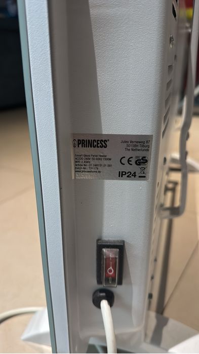 Aquecedor / radiador Princess Smart Glass Panel Heater 1500W Montijo E ...