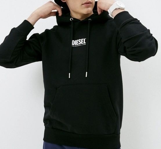 Мужские худи Diesel унисекс дизель толстовка кофта свитшот черная: 999 ...