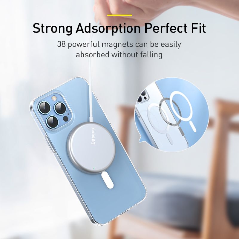 Чехол BASEUS MagSafe iphone 13/Pro/Max магнитный apple стекло держател ...