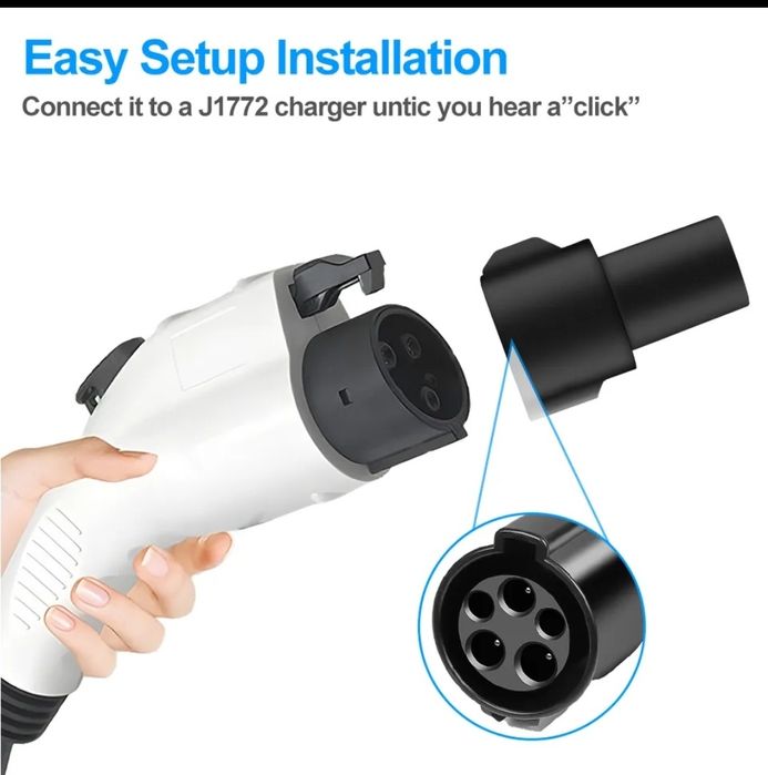 Акція Перехідник адаптер J1772 Type 1 на Tesla Model S, X, 3, Roadster ...