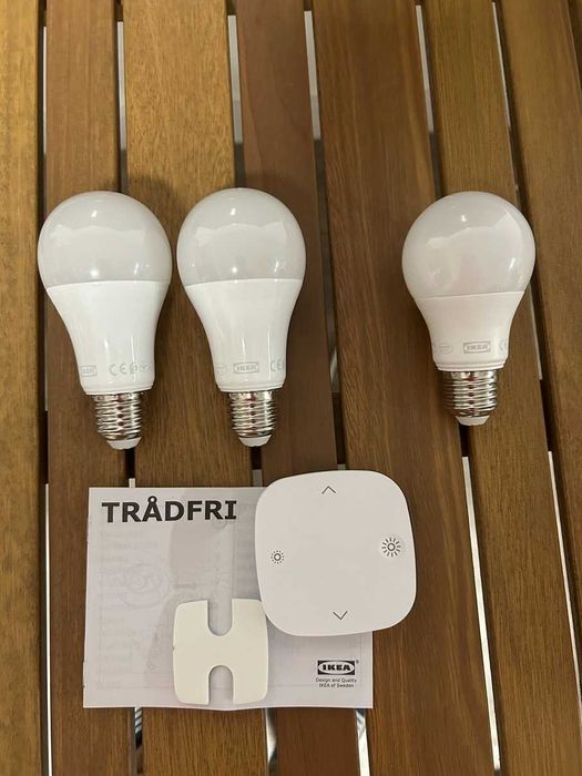 Kit IKEA TRÅDFRI com Comando + 3 Lâmpadas LED E27 Torres Vedras (São Pedro, Santiago, Santa ...