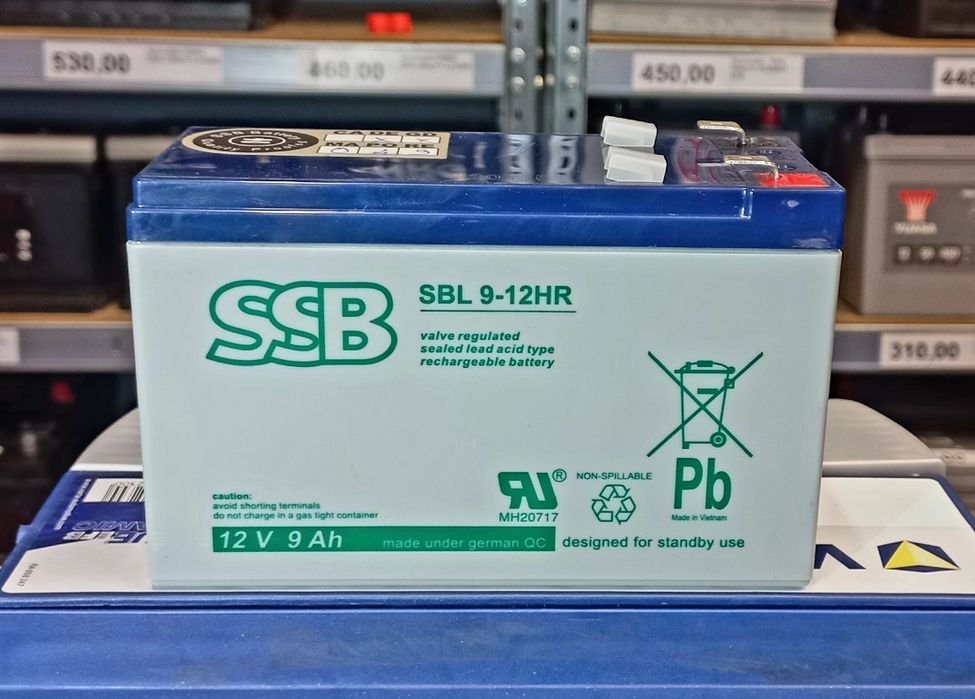 Akumulator żelowy AGM 12V 9Ah SSB Nowy Wysyłka Tarnowskie Góry • OLX.pl