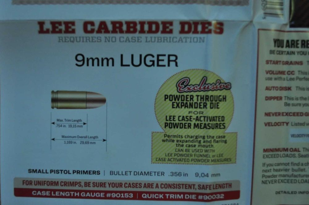 Matryce Lee 9mm Luger 9mm Parabellum Reloading Dies Rzeszów • OLX.pl