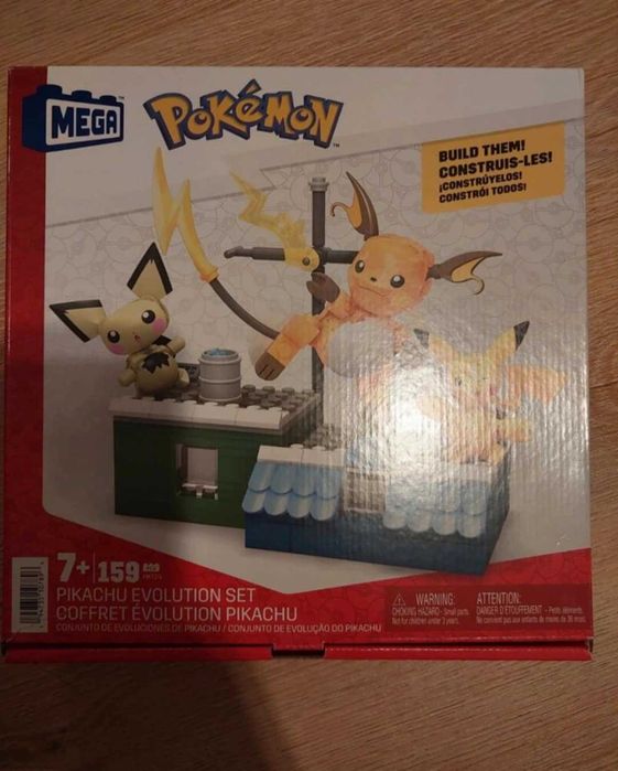 Mega Construx Pokemon, Zestaw Pichu Pikachu Raichu, 159 jak nowe lego ...
