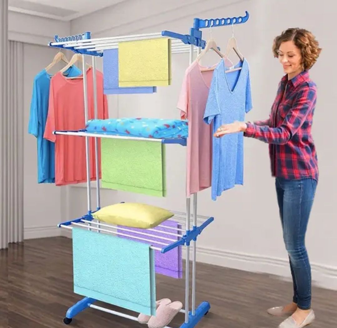 Многоярусная складная сушилка для белья Garment Rack напольная сушка д ...