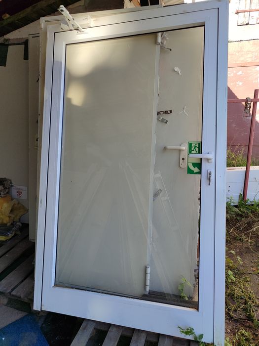 Drzwi aluminiowe wewnętrzne 123 x 201 używane 120 x 200 Wólka Domaszewska • OLX.pl