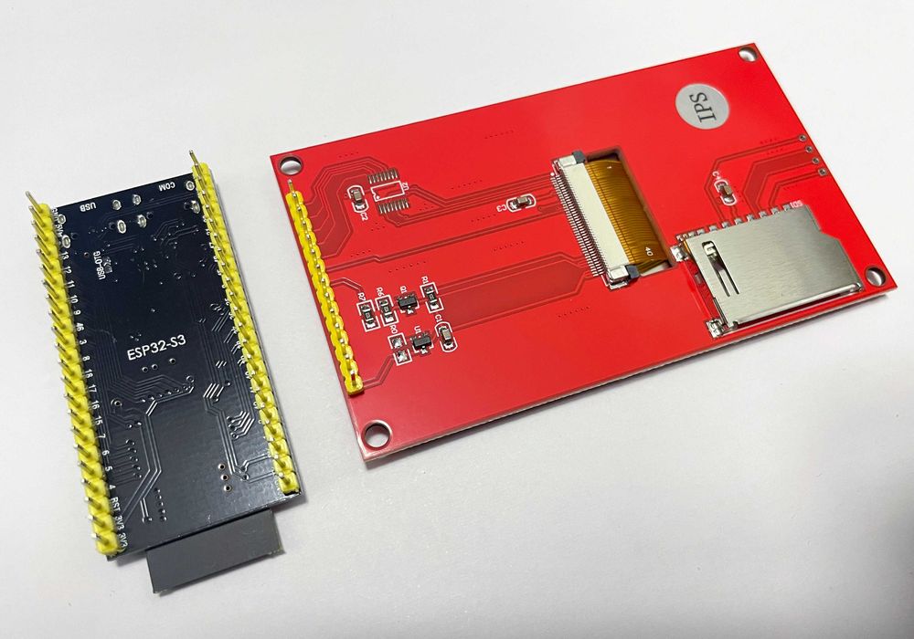 3.5" LCD IPS SPI 480X320 ILI9488 + ESP32-S3 DevKitC-1 WROOM-1 N16R8 ...