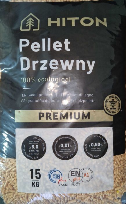 Pellet HITON pellet drzewny sosnowy 6mm, DIN Plus, EN Plus, A1 Grzywna ...