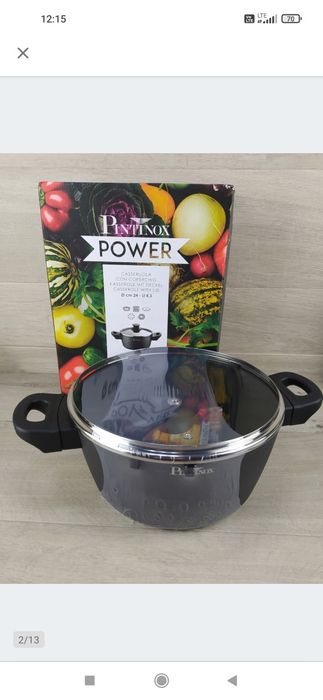 Pinti Inox Power Xylan Garnek aluminiowy 24 cm 4,3 l Gaz Indukcja Now ...