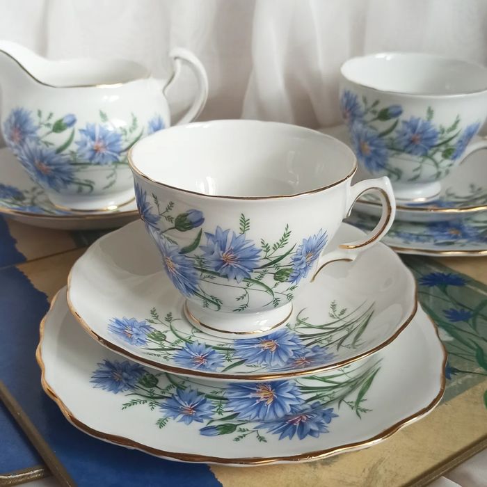 Антикварный фарфор чайная тройка чайное трио чайная пара винтаж 500