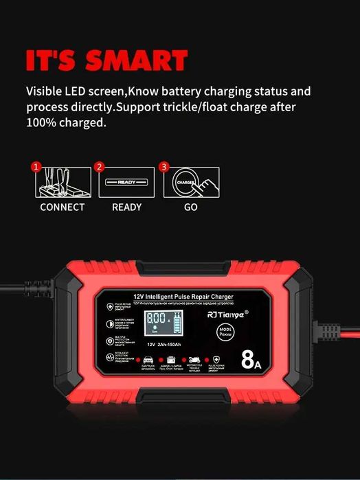 Зарядний пристрій для автоміля RJTIANYE 12V 8A: 450 грн. - Пусковые и зарядные устройства ...