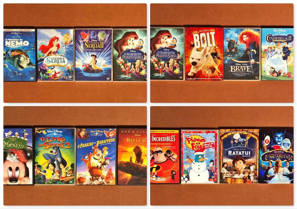 FILME DVD [desde 6€] Bolt Brave Leão Nemo Ratatui Sereia Disney Pixar ...
