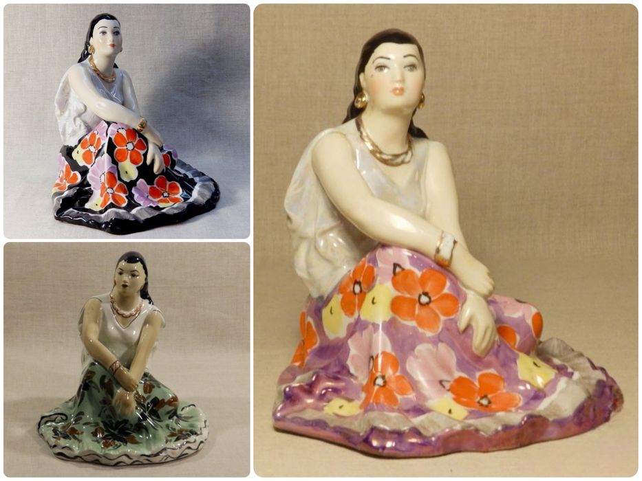 Статуэтка «ЦЫГАНКА» Дулево Константиновка скульптура фарфор СССР Люкс ...