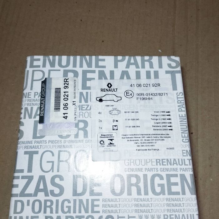 Колодки передние Оригинал Renault Clio Клио Симбол Simbol Logan Логан ...