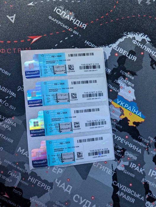 Sticker Windows 11 PRO OEM Стикер / Стікер Віндовс 11 Про ОЕМ Ліцензія ...