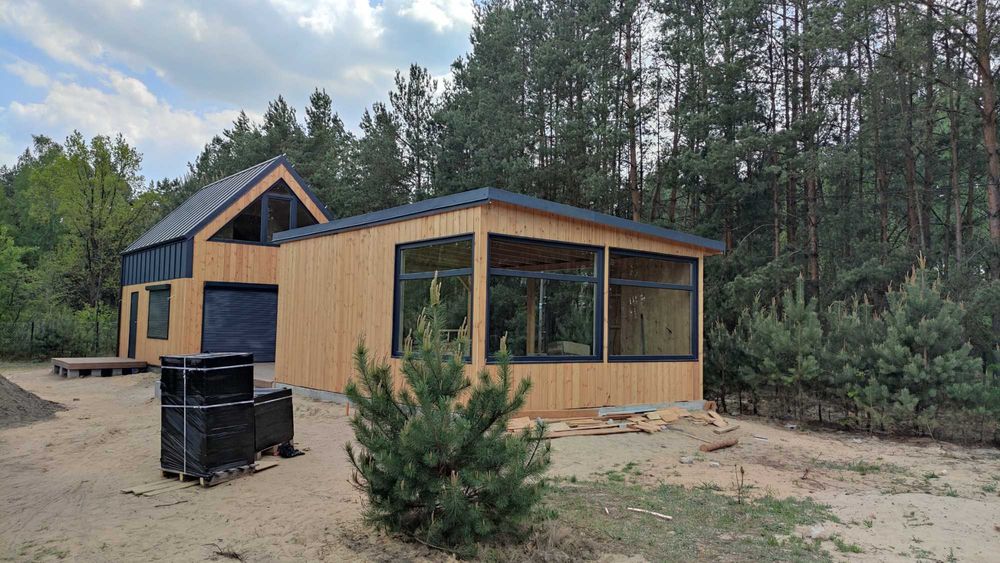 Domek 35m nowoczesny dom typu stodoła z drewna Otwock • OLX.pl