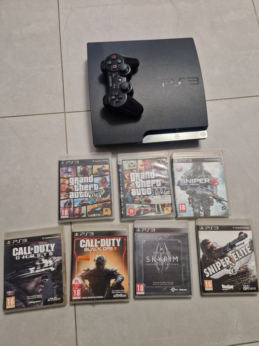 Playstation 3 slim + Zestaw gier Gta V gta IV Jelenia Góra Cieplice Śląskie-Zdrój • OLX.pl