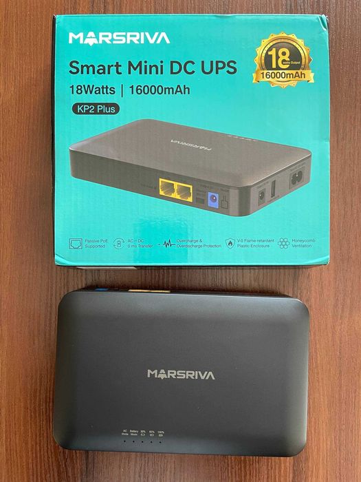 ДБЖ UPS для роутера Marsriva KP2Plus 18W / Li-Ion / 16000mAh / 59.2Wh ...