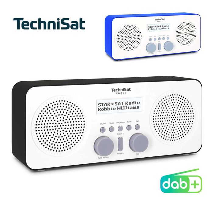 Radio sieciowo-bateryjne DAB+ TechniSat Viola 2S FM Budzik kolory Nowe ...