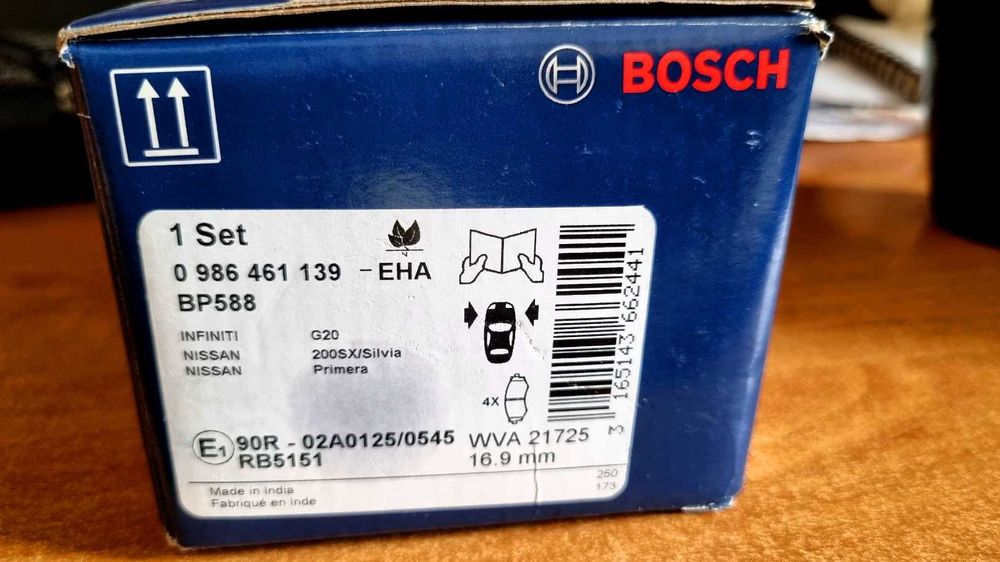 Передні гальмівні колодки Bosch на Nissan, Infiniti: 750 грн ...