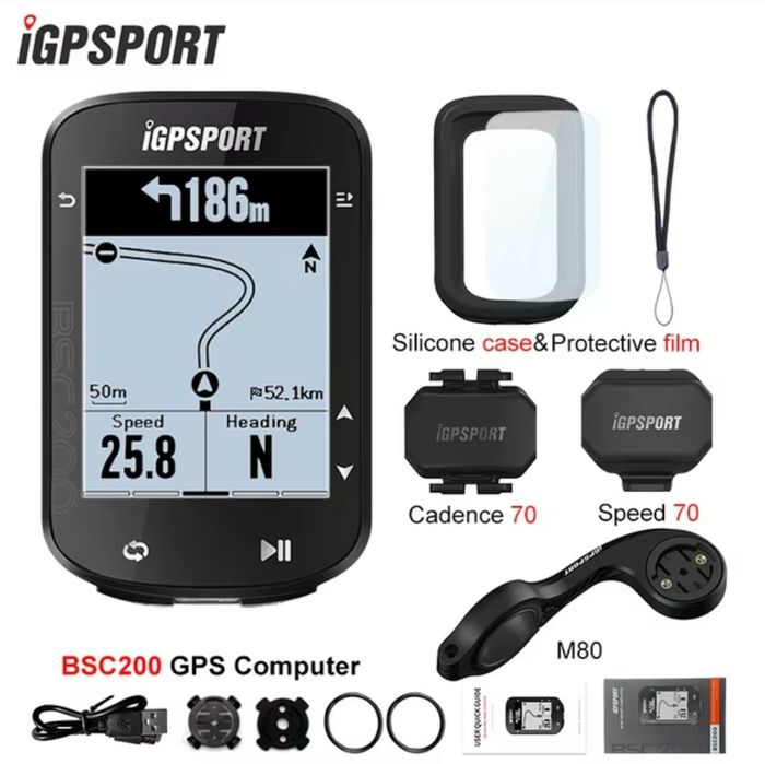 Велокомп'ютер IGPSPORT BSC200 з GPS, датчик швидкості та каденсу.: 875 ...