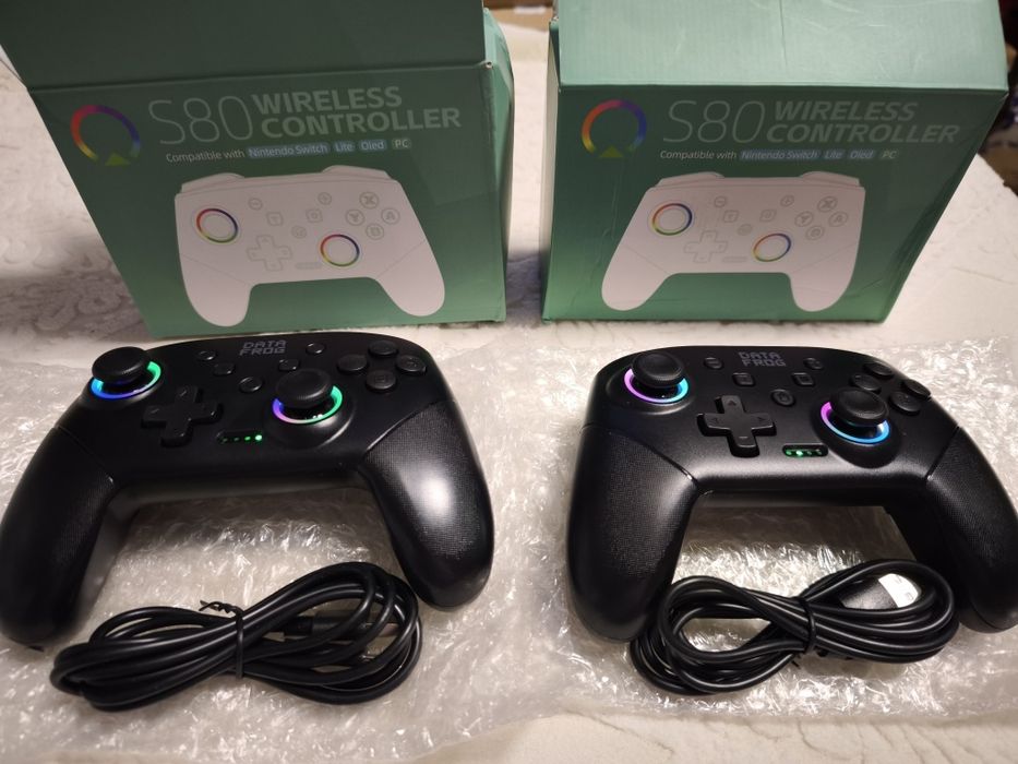 Controle Data Frog Wireless S80 Rgb P/ Switch Nintendo E Pc Póvoa De ...