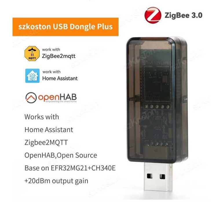 Координатор Zigbee 3.0 USB, Стик, Zigbee2MQTT, Home Assistant: 550 грн. - Інша техніка для дому ...