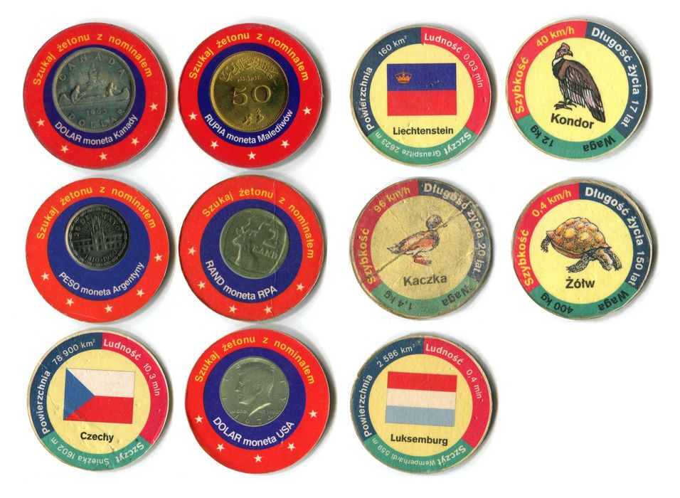 Unikat kapsle Star Foods monety kraje flagi zwierzęta tazo żeton POG Rydzyna • OLX.pl