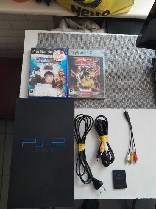 Konsola PLAYSTATION 2 FAT SCPH-30003 R +Tekken i WWE SmackDown 08 Iława ...