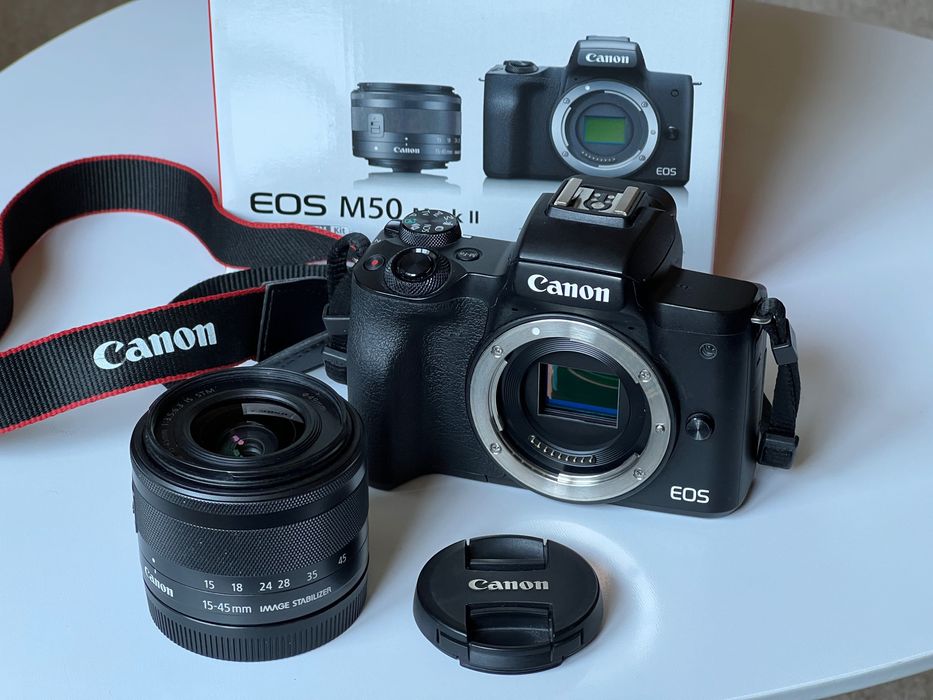 Idealny Canon EOS M50 mark II + obiektyw EF-M 15-45mm Nadarzyn • OLX.pl