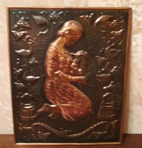 Чеканка, картина Девушка, времен СССР: 140 грн. - Інші товари для дому ...