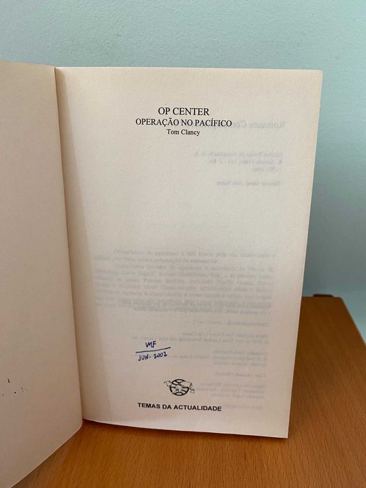 Op-Center - Operação no Pacífico - Tom Clancy, Steve Pieczenik Odivelas ...