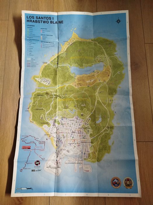 Mapa do gry GTA 5, po polsku Płock • OLX.pl