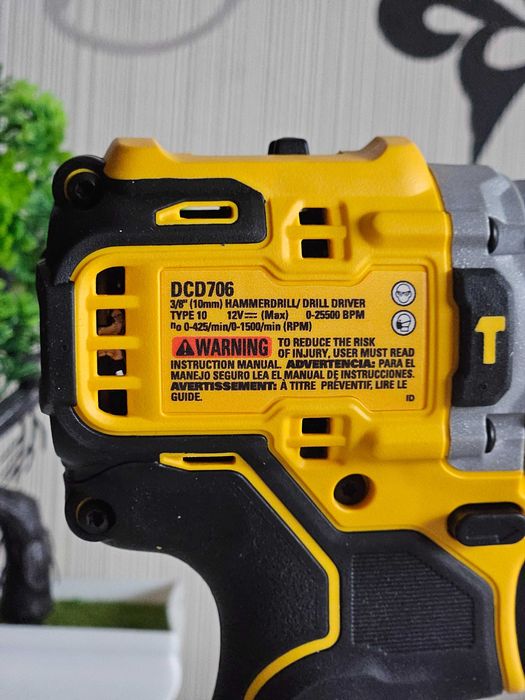 Безщітковий акумуляторний ударний дриль - шуруповерт DeWALT DCD706 USA ...