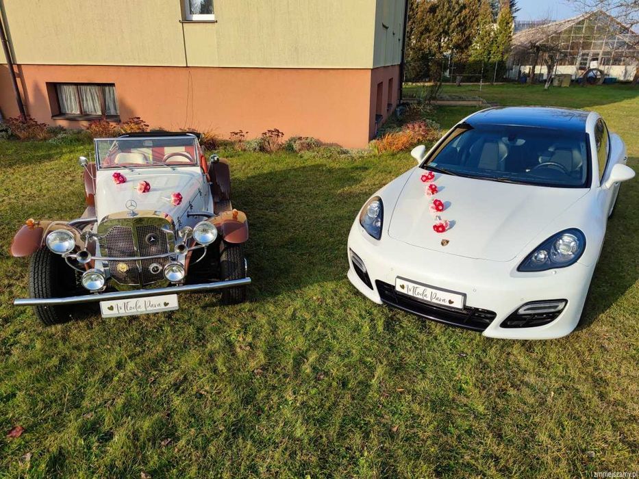 Auto Samochód do ślubu wesela PORSCHE GTS MERCEDES GAZELLE 1929r retro ...