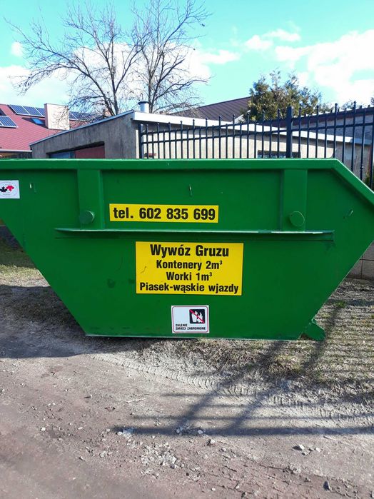 Kontener 2m3. Wywóz gruzu. Podstawiam w dniu zgłoszenia. Łódź Górna ...