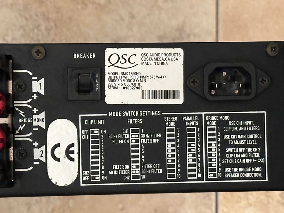 Аудио усилитель/підсілювач Qsc RMX 1850HD: 13 000 грн. - Підсилювачі ...