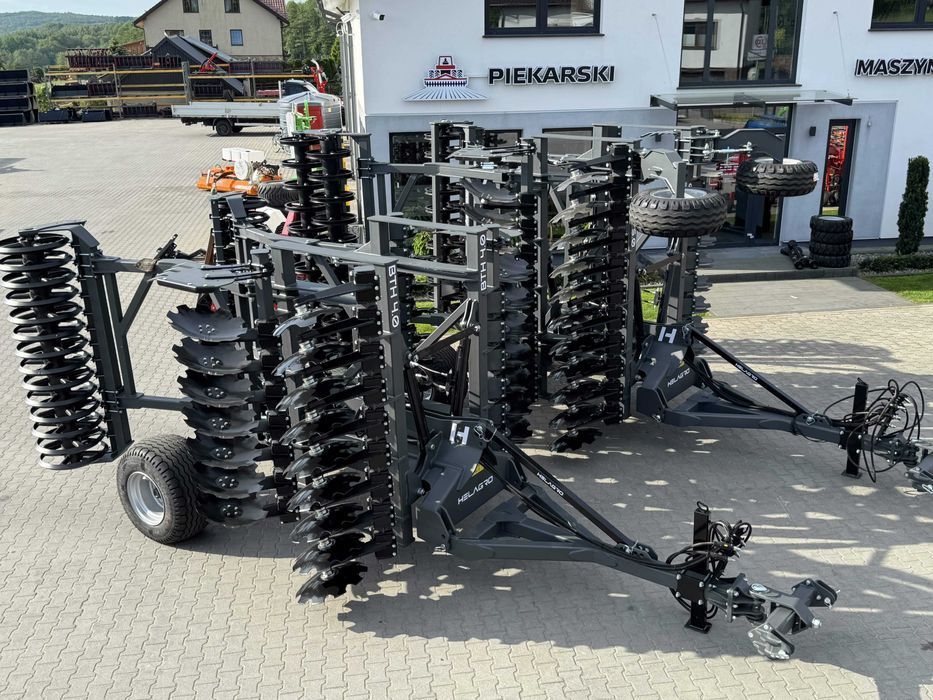 Brona talerzowa hydrauliczna 5 m HELAGRO zawieszana/z wózkiem. NOWOŚĆ ...