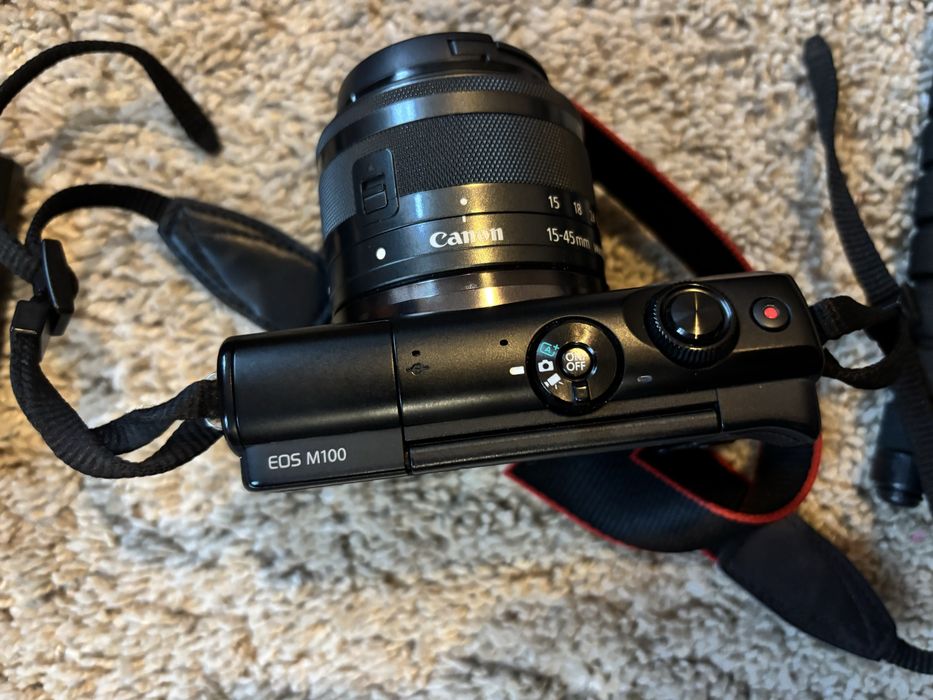 Canon EOS M100 + 15‑45mm + bolsa, tripé, cartão 16GB – kit completo ...