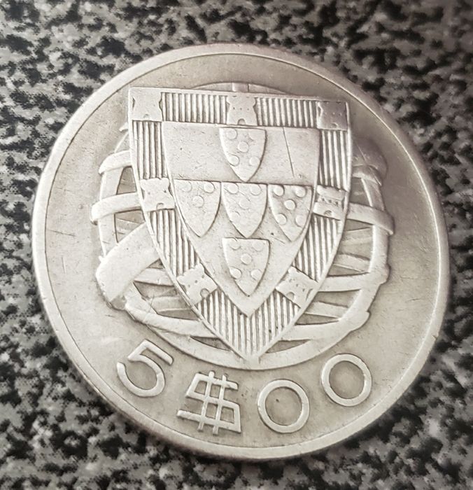 5 escudos de 1933 - prata Marrazes E Barosa • OLX.pt