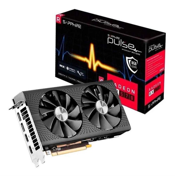 Placa Gráfica AMD RX 570 8GB Sapphire Pulse GDDR5 Sertã • OLX.pt
