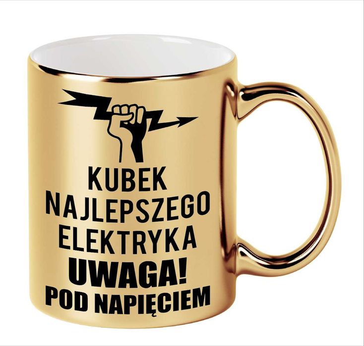 Złoty kubek dla Elektryka na prezent KUBEK NAJLEPSZEGO ELEKTRYKA Opole • OLX.pl