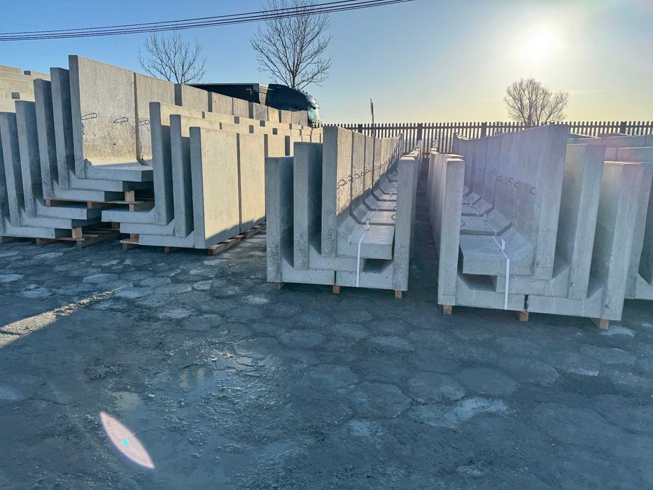 Mur oporowy typu L | Ściana oporowa L-ka | Beton C30/37 C40/45 ...