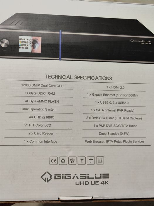 Box Enigma 2 Gigablue UE 4K Tuner SAT e CABO São João de Ver • OLX Portugal