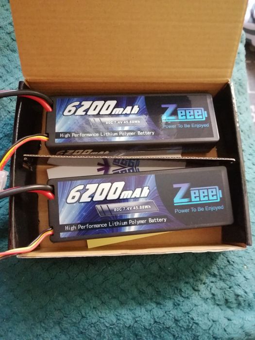 Zeee 2S Lipo Bateria 5200mAh 7.4V 50C Bateria do RC Lipo z wtyczką Dea ...