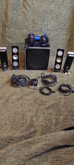 Колонки+сабвуфер+наушники Акустична система 2:1 Logitech Z4: 2 100 грн ...