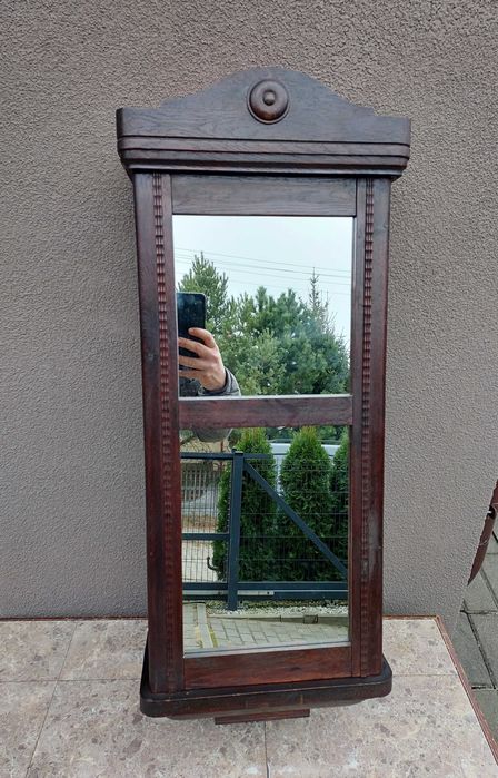 Szafka lustro ze skrzyni starego międzywojennego zegara 1937r E046 Tczew • OLX.pl