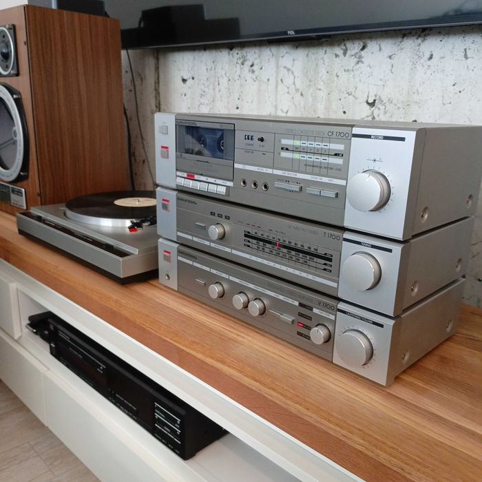 Wieża Grundig wzmacniacz V1700 deck CF1700 Gramofon PS1600 Tuner T1700 ...